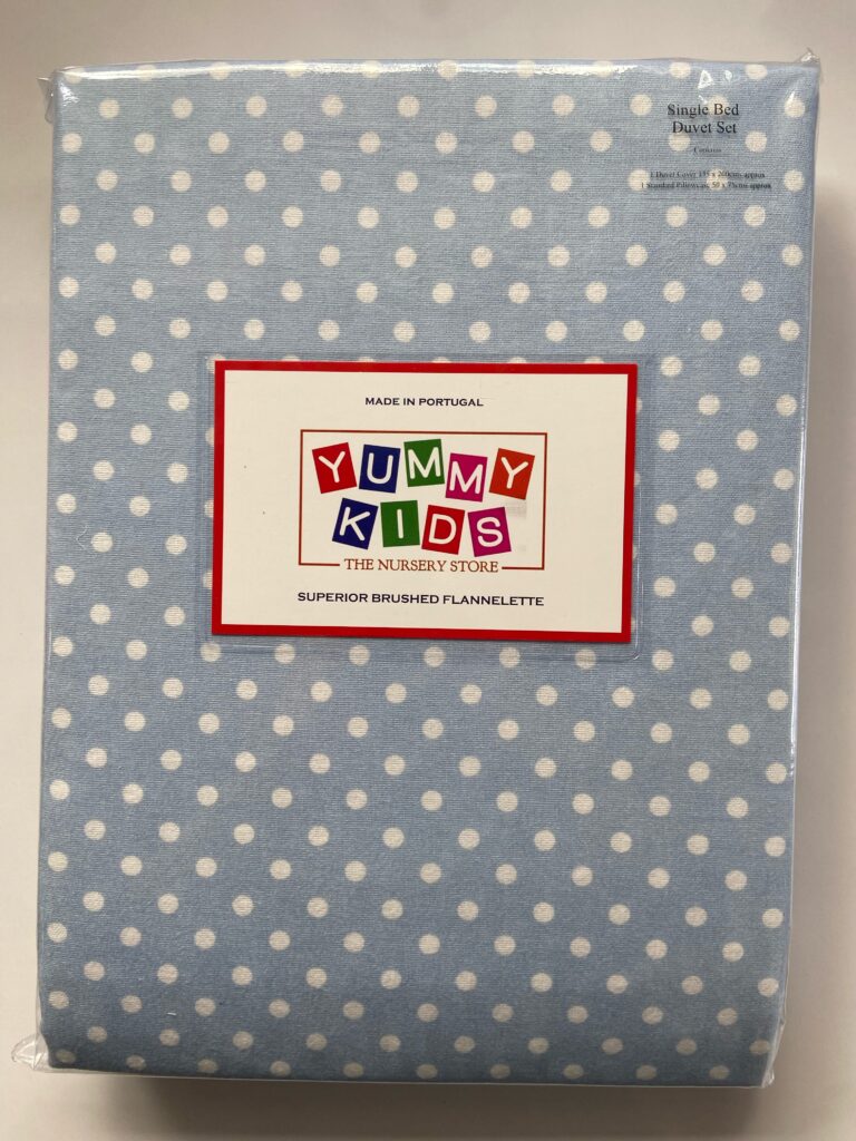 Yummy Kids Cot Bed Duvet Set - Spots Blue » Yummy Kids